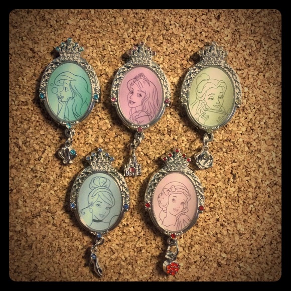 Disney | Other | Disney Jeweled Princess Frame Pins New | Poshmark